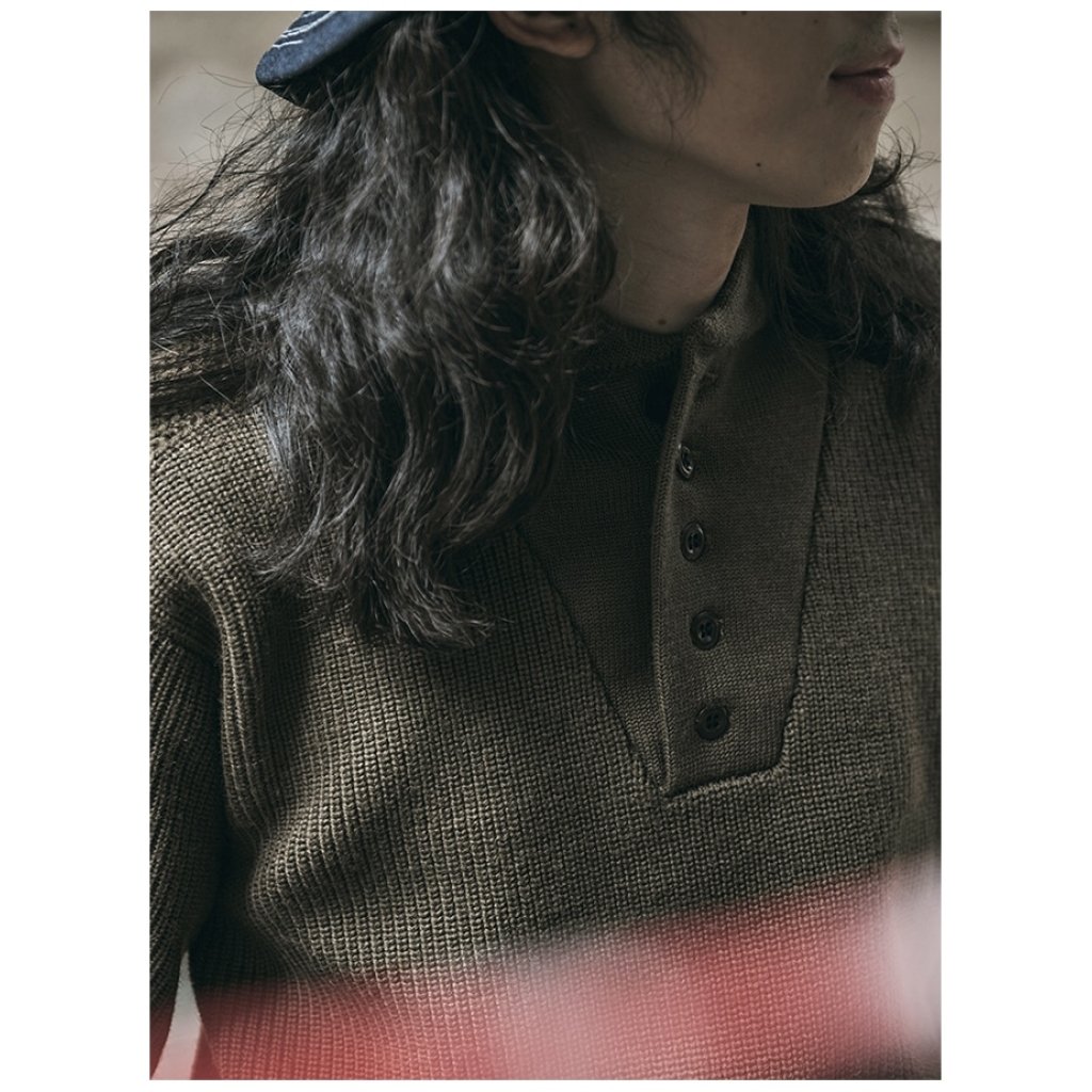 5 Button Military Sweater US Army