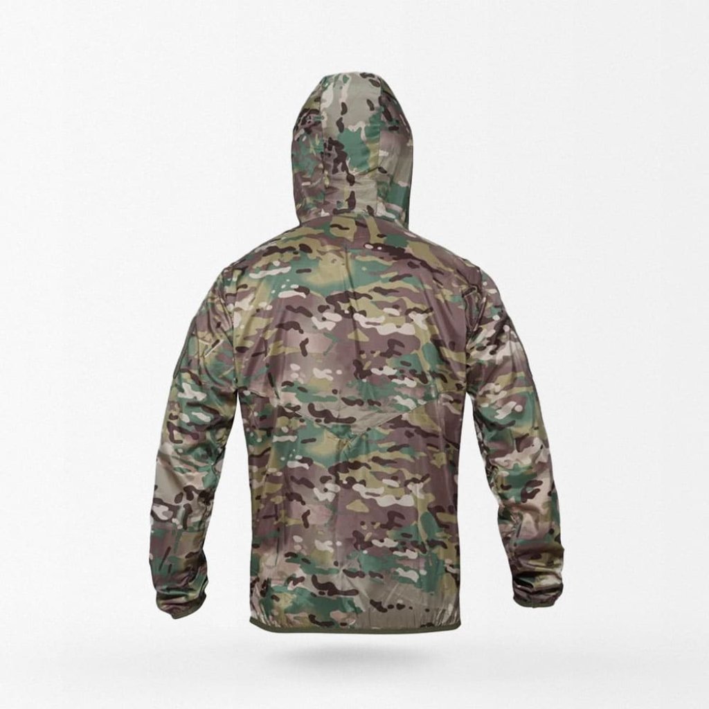 Camouflage Rain Jacket With Hood "TB"
