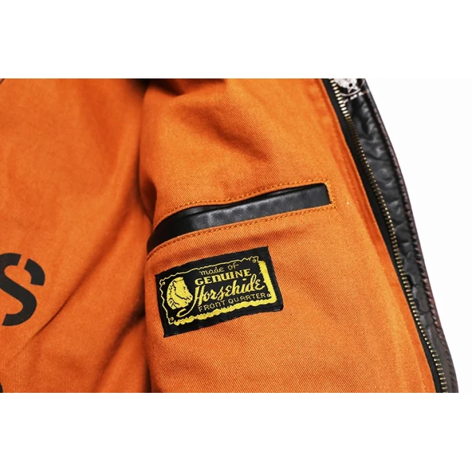 Flight Jacket A2 Air Force Patch Orange Lining
