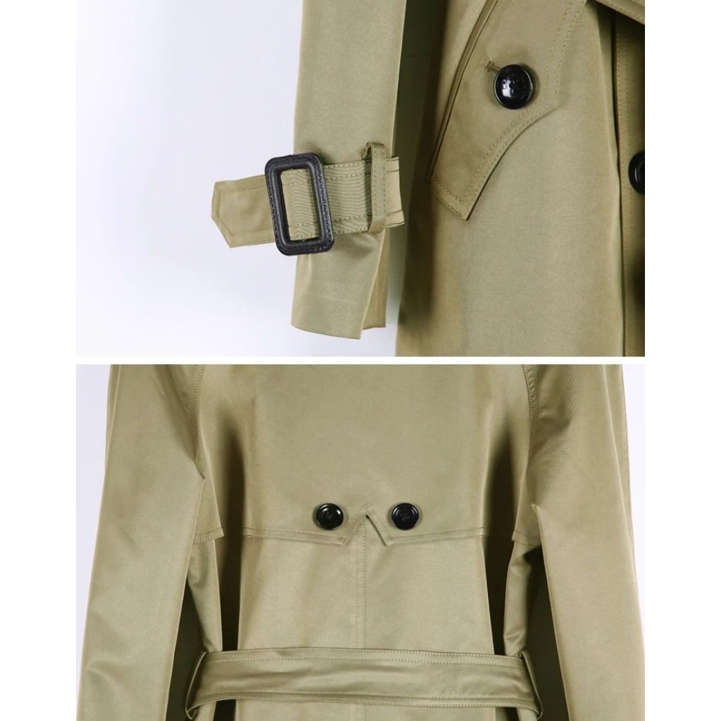 Belted Military Style Trench Coat