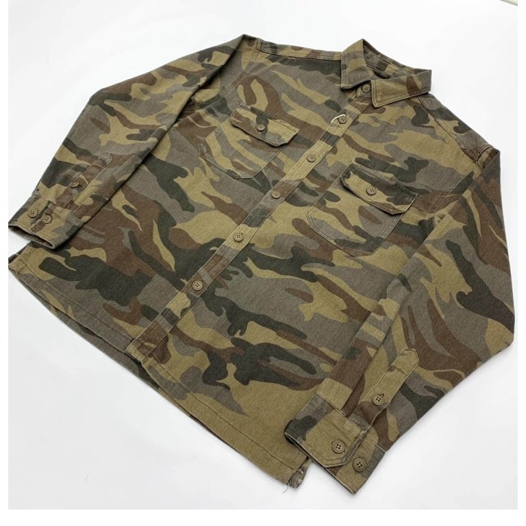 Green Camo Button Shirt