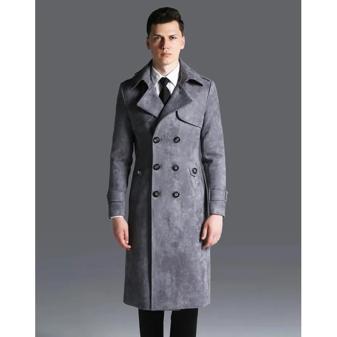 Double Breasted Military Trench Coat