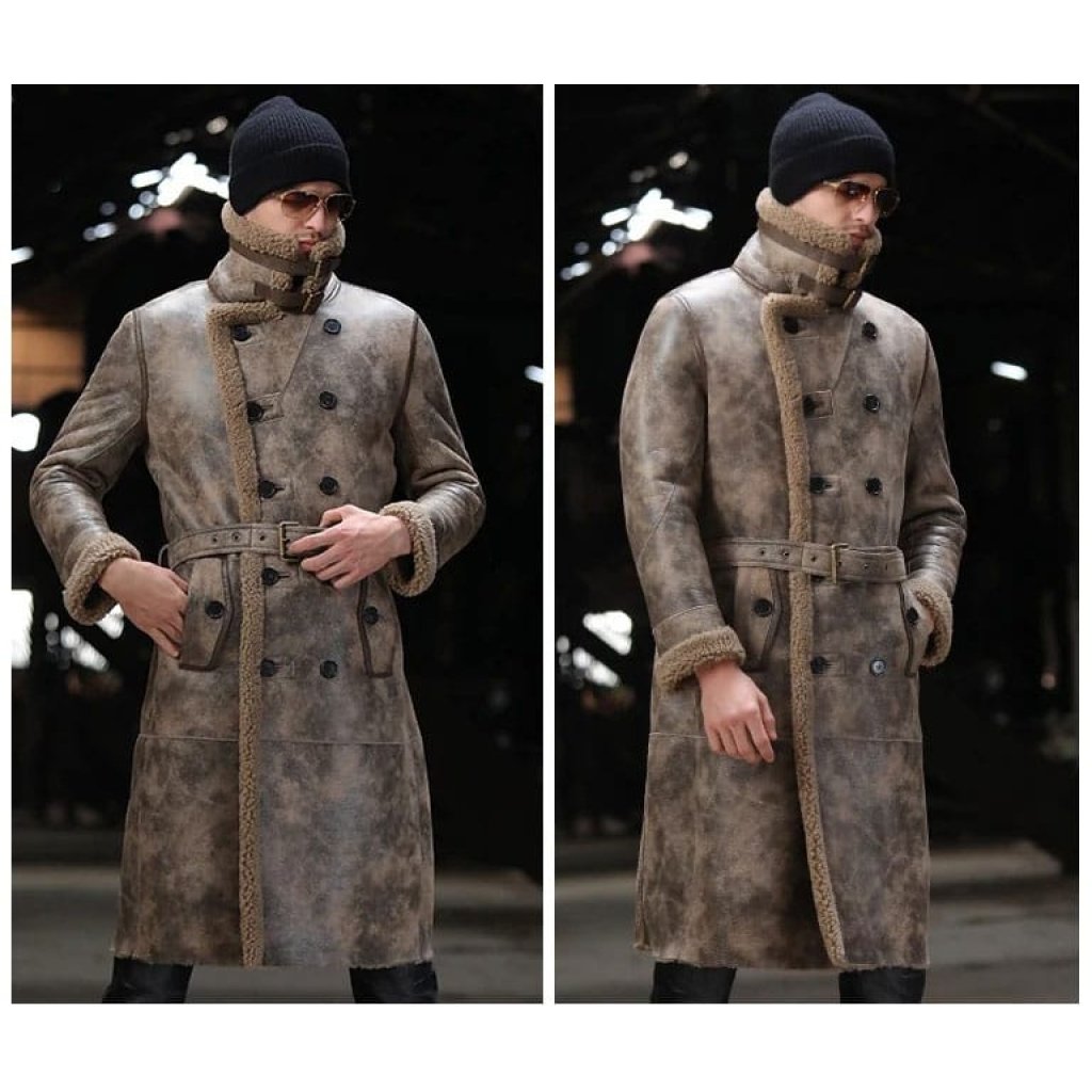 Military Coat Sheep Fur Collar