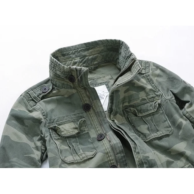 Military M65 Field Jacket Green Camo