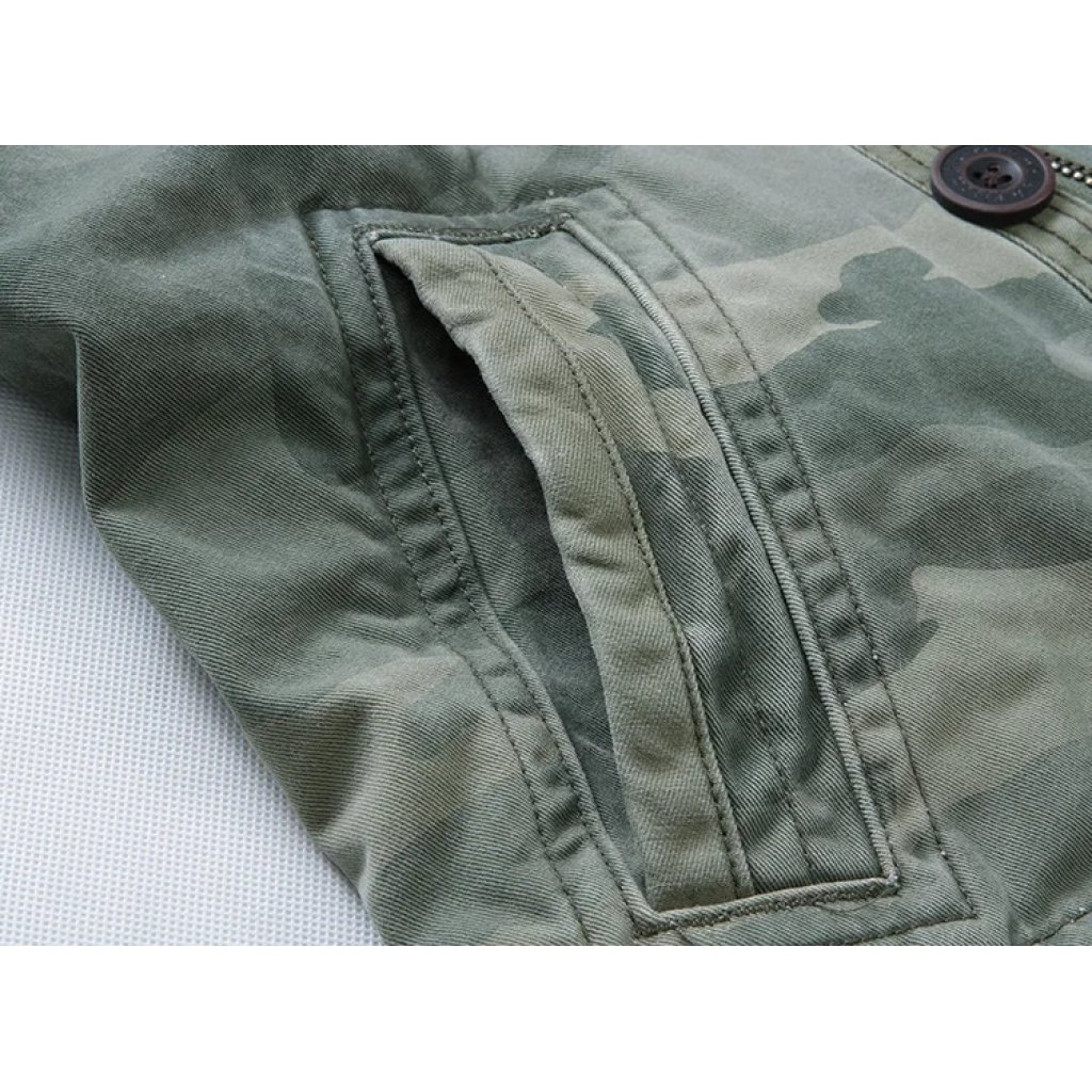 Military M65 Field Jacket Green Camo