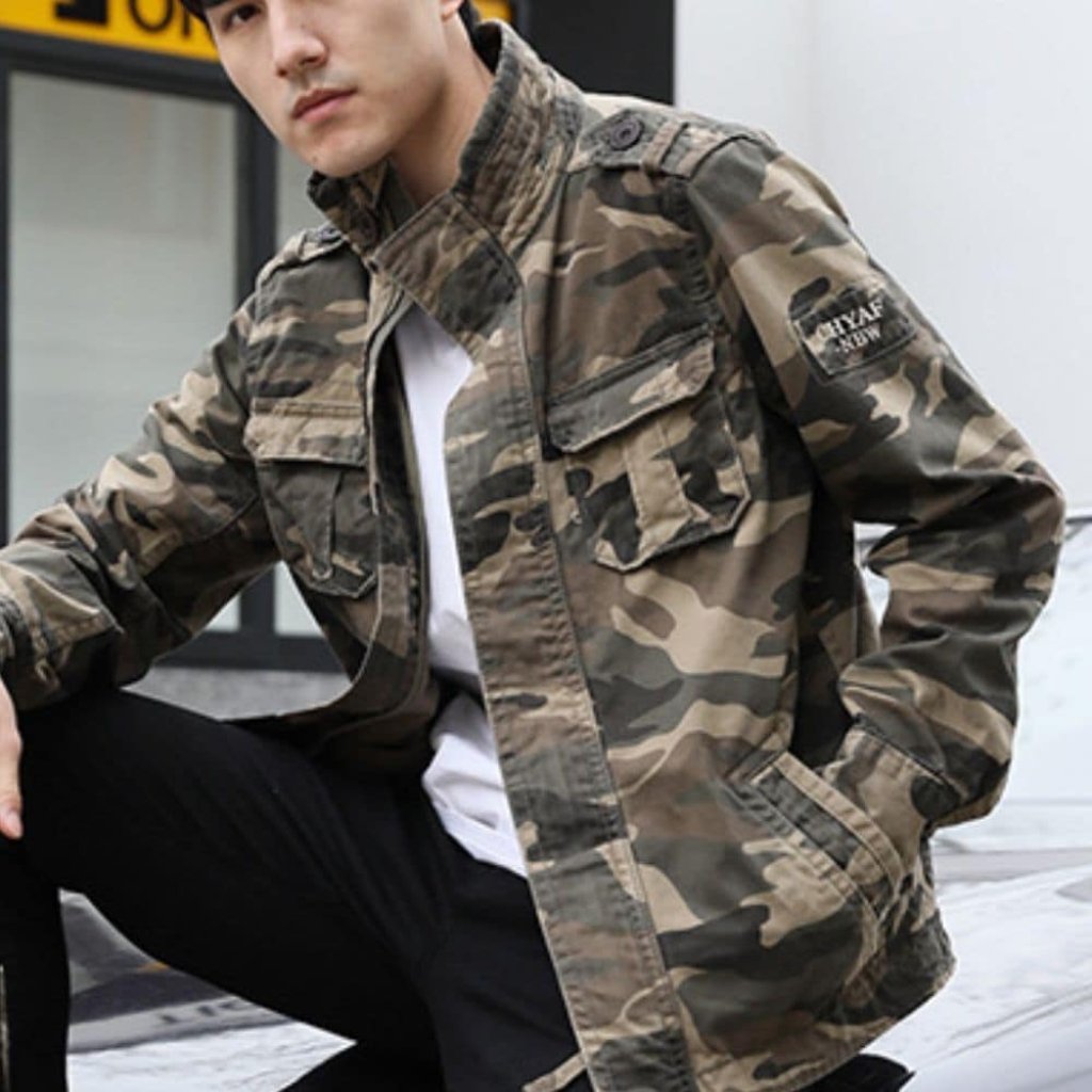 Military M65 Field Jacket Khaki Camo