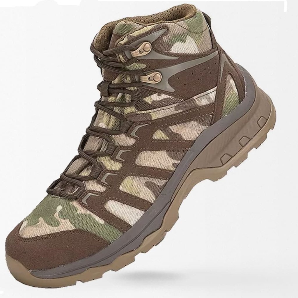 Camouflage Mid Tactical Boots Multicam