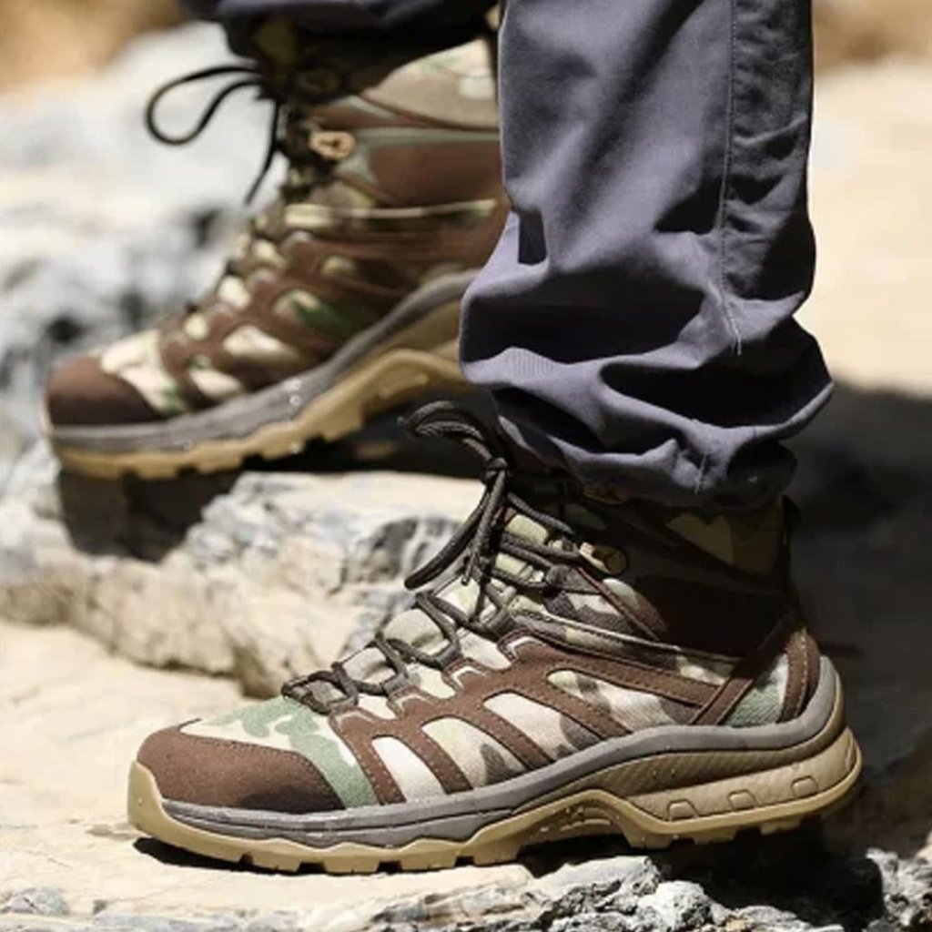 Camouflage Mid Tactical Boots Multicam