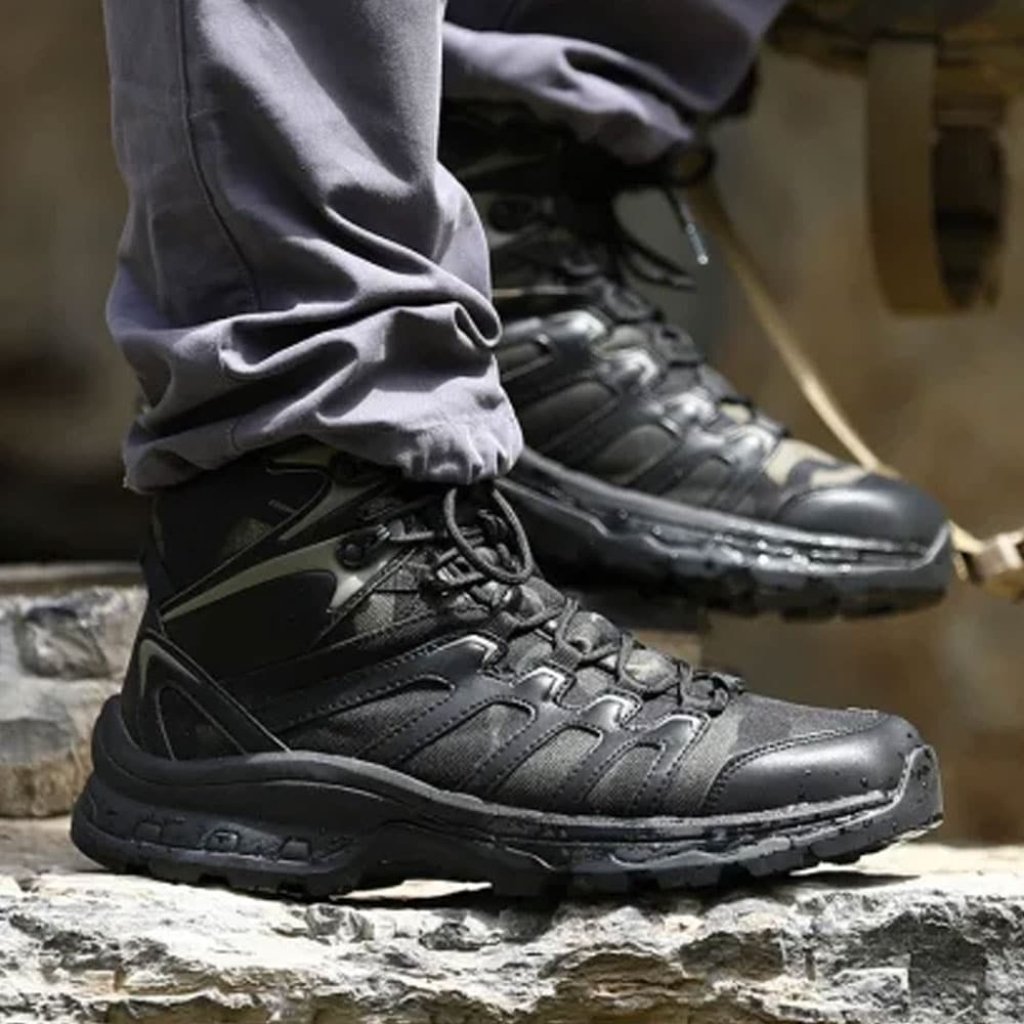 Camouflage Mid Tactical Boots Multicam Black
