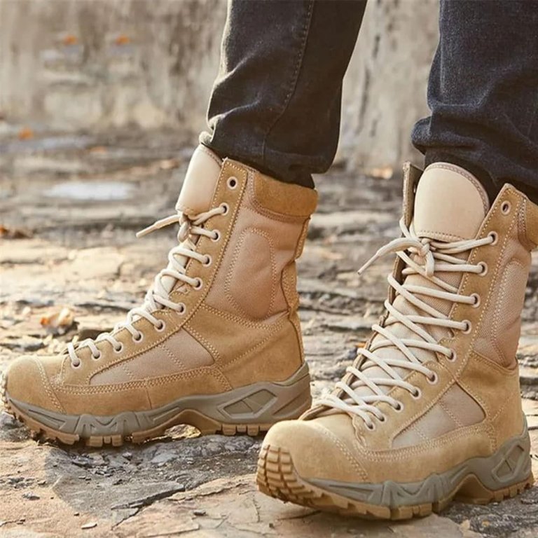 Military Lace Up Boots Desert Tan