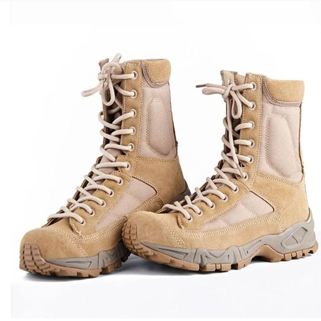 Military Lace Up Boots Desert Tan