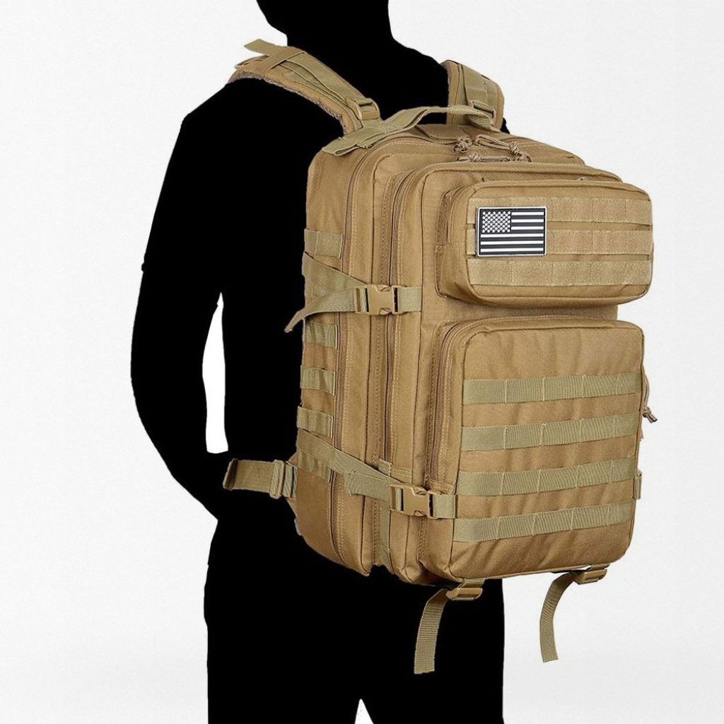 Coyote Brown Tactical Backpack 45L