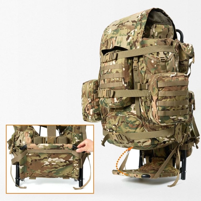Military Rucksack With Frame Multicam