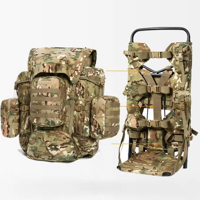 Military Rucksack With Frame Multicam