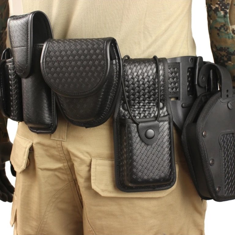 Black Tactical Police Duty Belt Setup