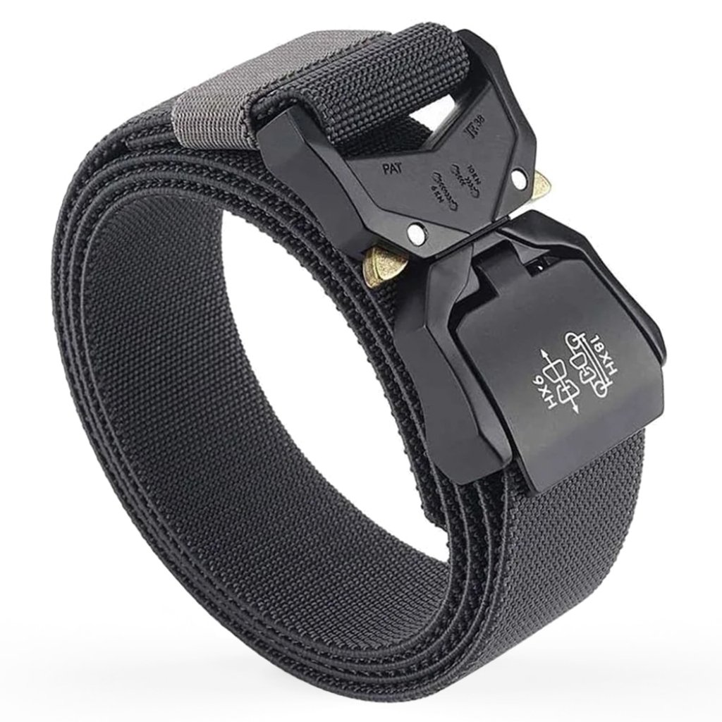 Elastic Tactical Belt With Key Buckle
