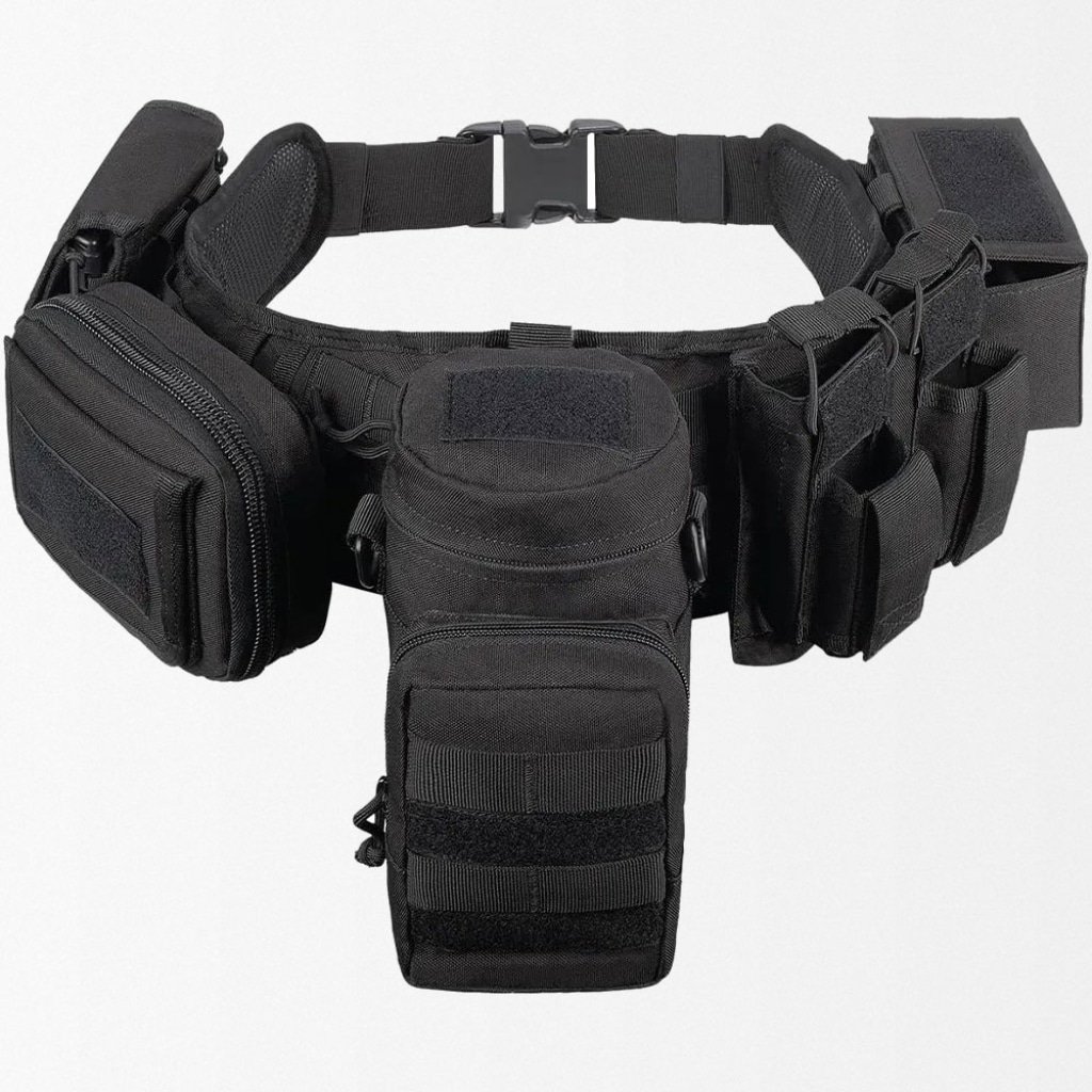 Tactical Padded Belt With Molle Pouches