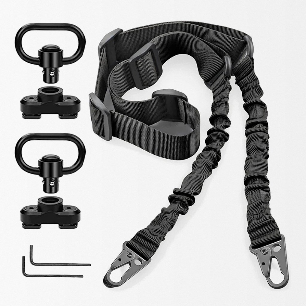 Elastic Rifle Sling With Swivels