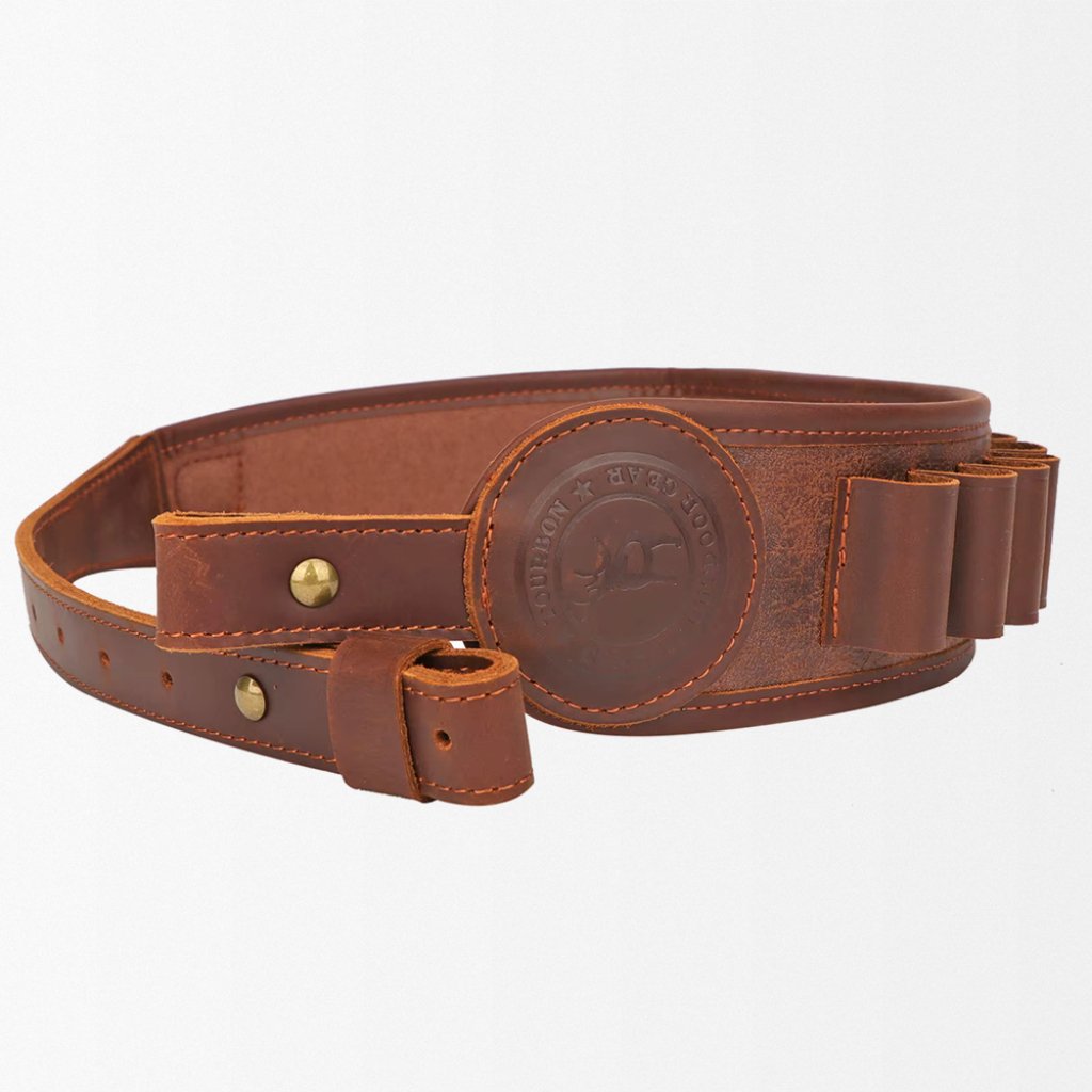 Leather Rifle Sling With Ammo Holder