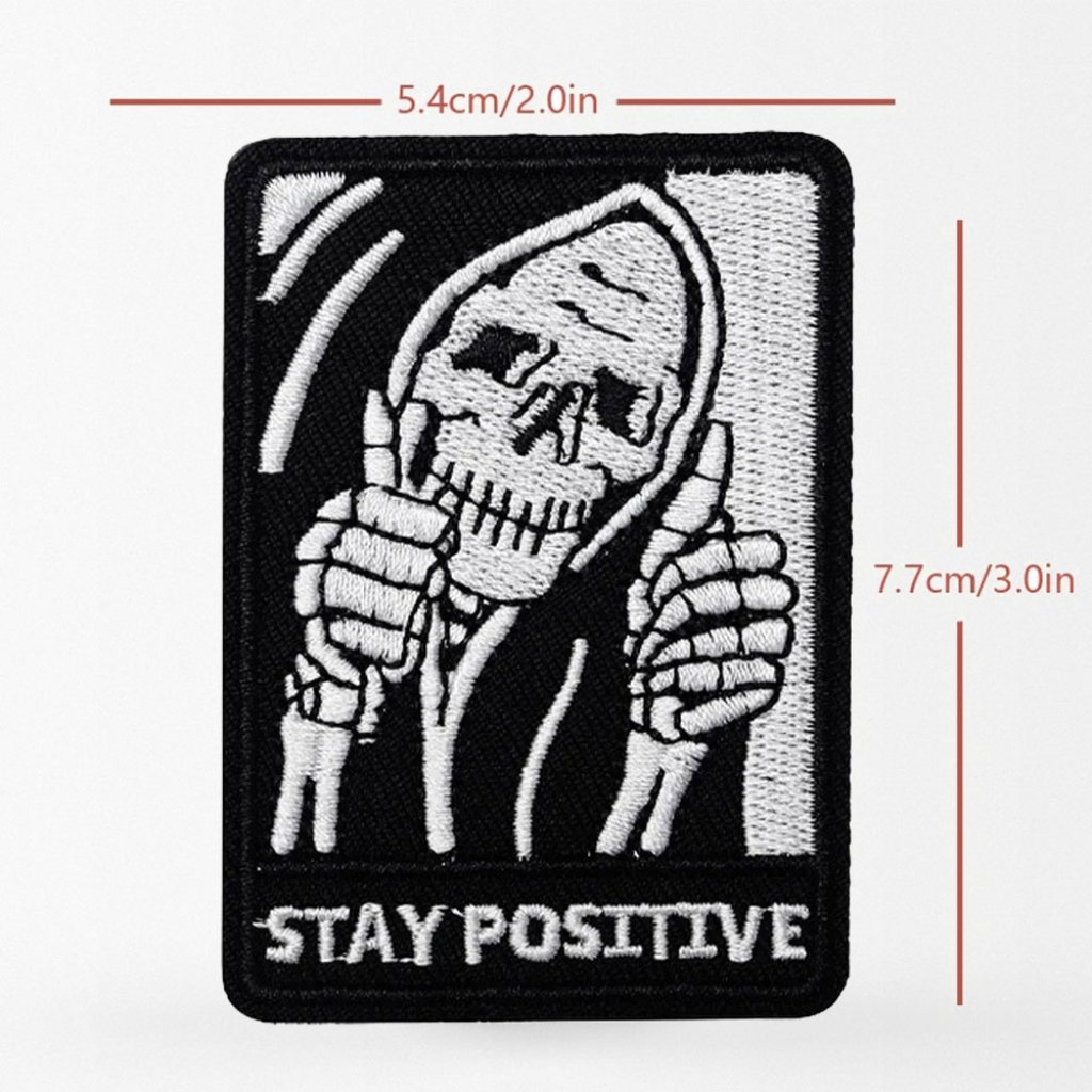 Stay Positive Skull Patch